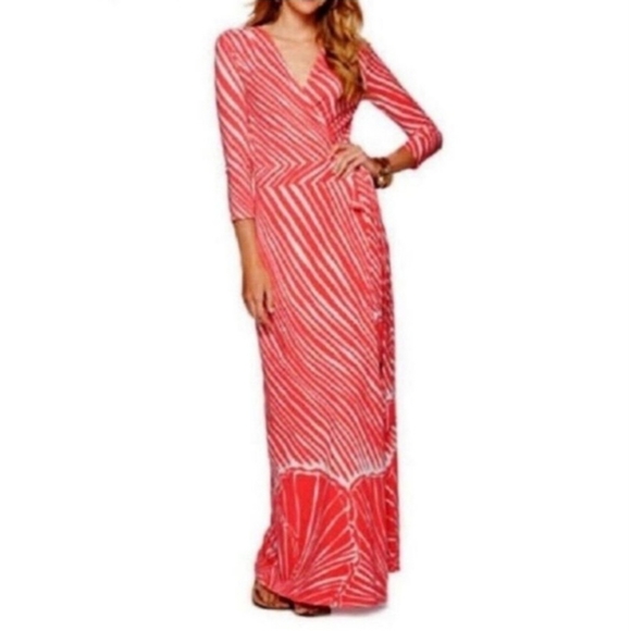 Lilly Pulitzer | Dresses | Lilly Pulitzer Adrina Maxi Wrap Dress In ...